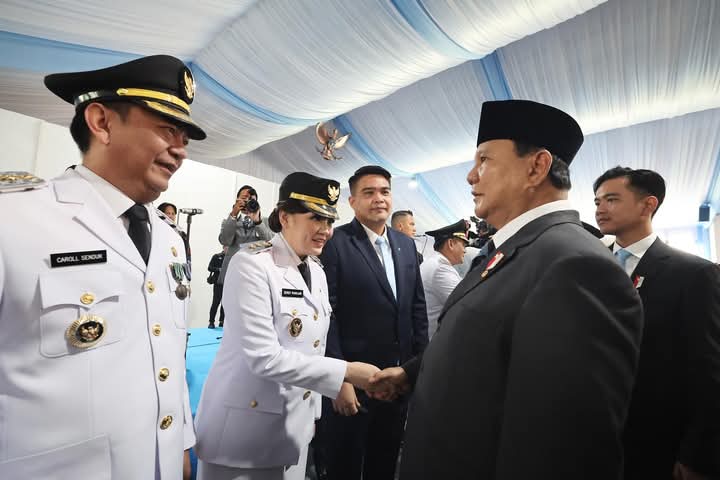 Presiden Prabowo Lantik Caroll - Sendy dari 961 Kepala Daerah Hasil ...